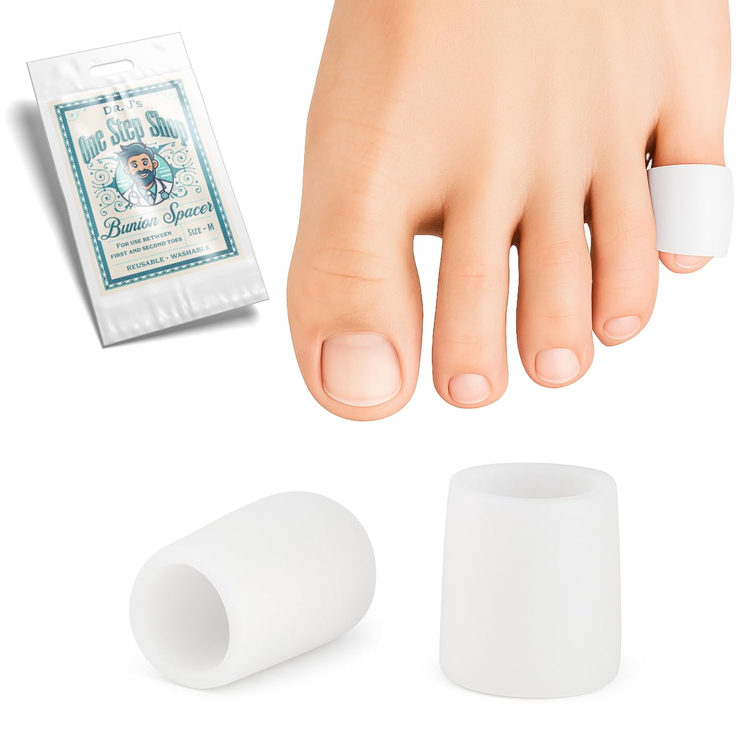 Amazon.com: Dr. J's Toe Protectors for Pain Relief – Podiatrist ...