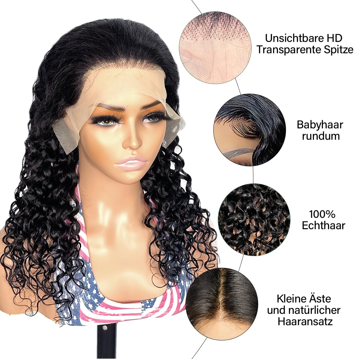 Ghair Italian Curly Wigs 13 x 4 Lace Front Wig for Black Women 18 Inch ...