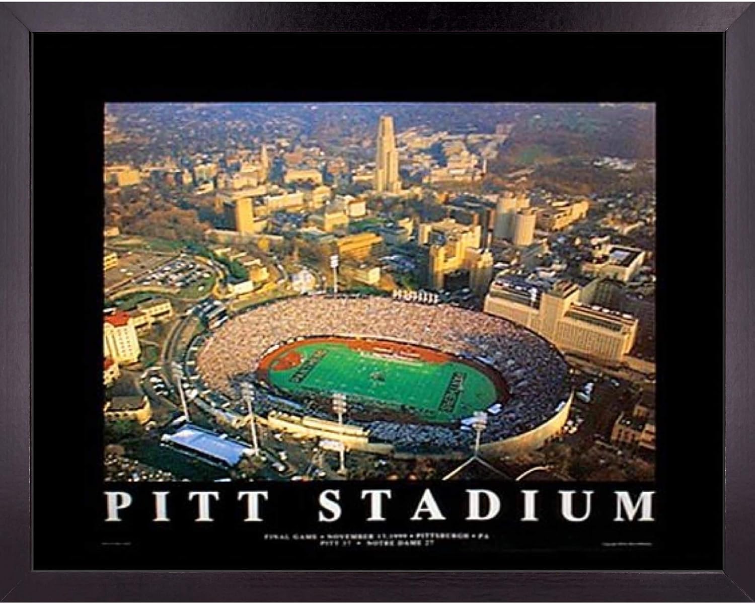 Amazon.com: Pittsburgh Football Stadium Poster Wall Art Decor Framed ...