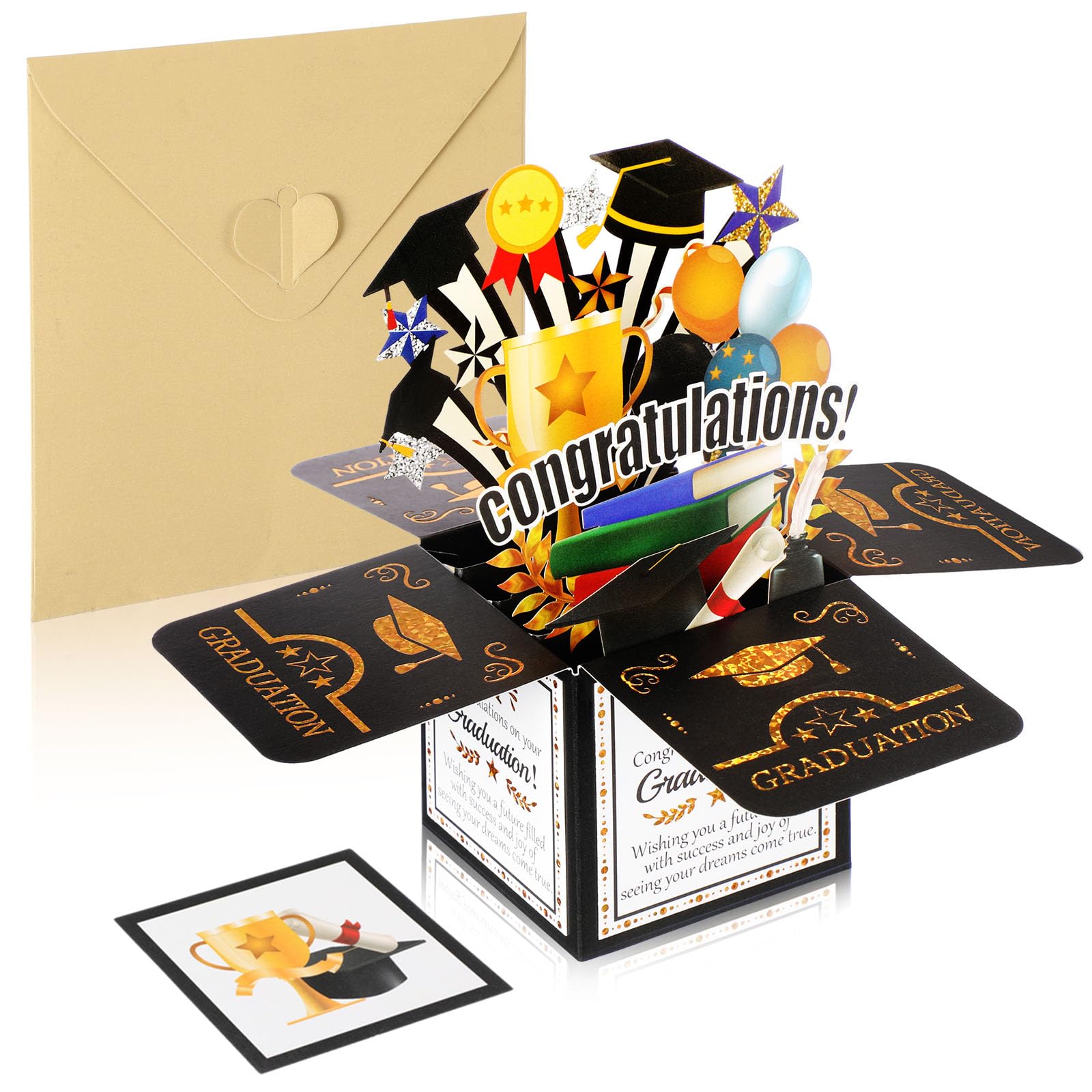 Amazon.com : 2024 Graduation Popup Card Graduation Congratulation Card ...