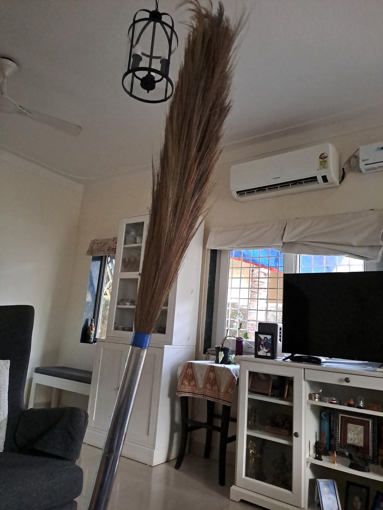 Monkey 555 International Steel Gold Handle Grass Broom - Pack of 2 ...