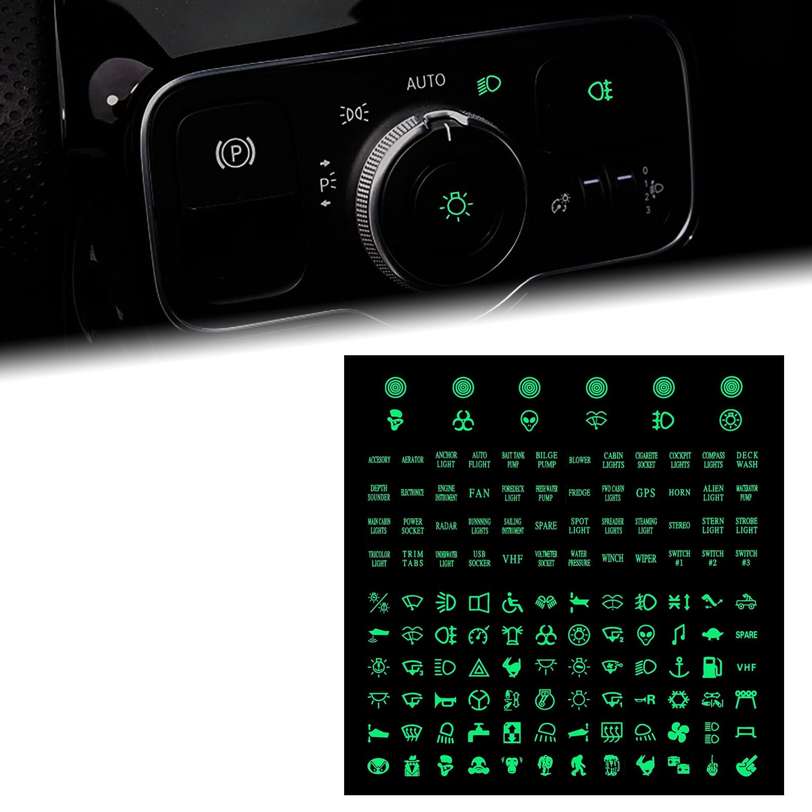 Amazon.com: gunhunt 132 PCS Car Center Console Button Stickers ...