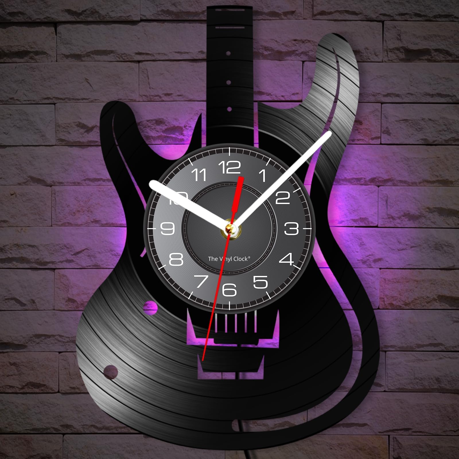 Amazon.com: Time Vault Treasures Acoustic Guitar Vinyl Record Clock ...