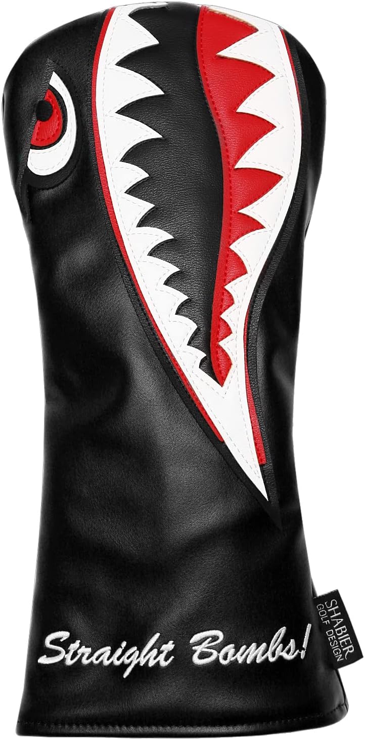 SHABIER Black Flying Tiger Warshark Golf Driver Headcover for ...