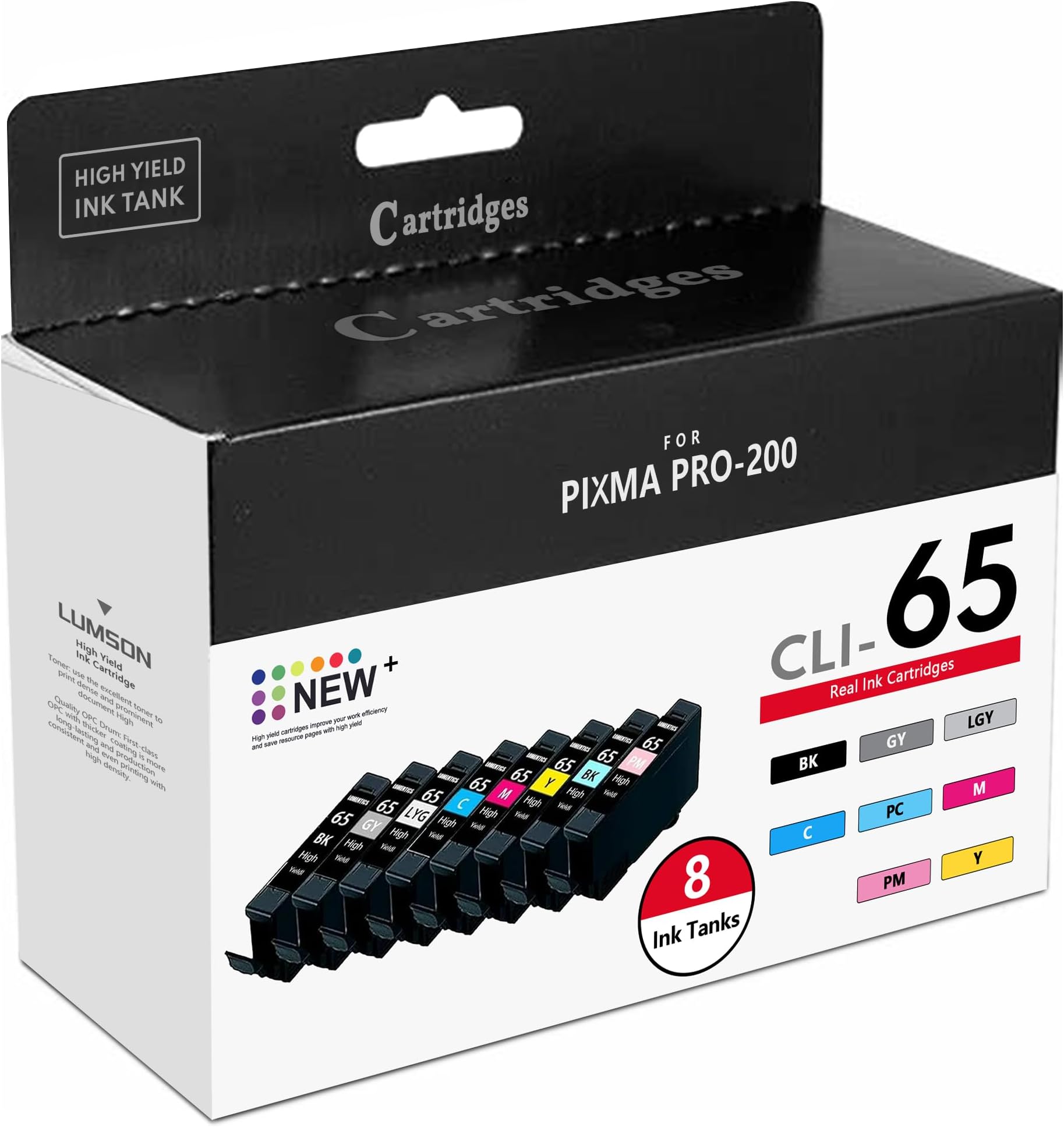 CLI-65 Ink Cartridges CLI65 CLI-65 8Pack (1BK, 1C, 1M, 1Y, 1PM, 1PC ...