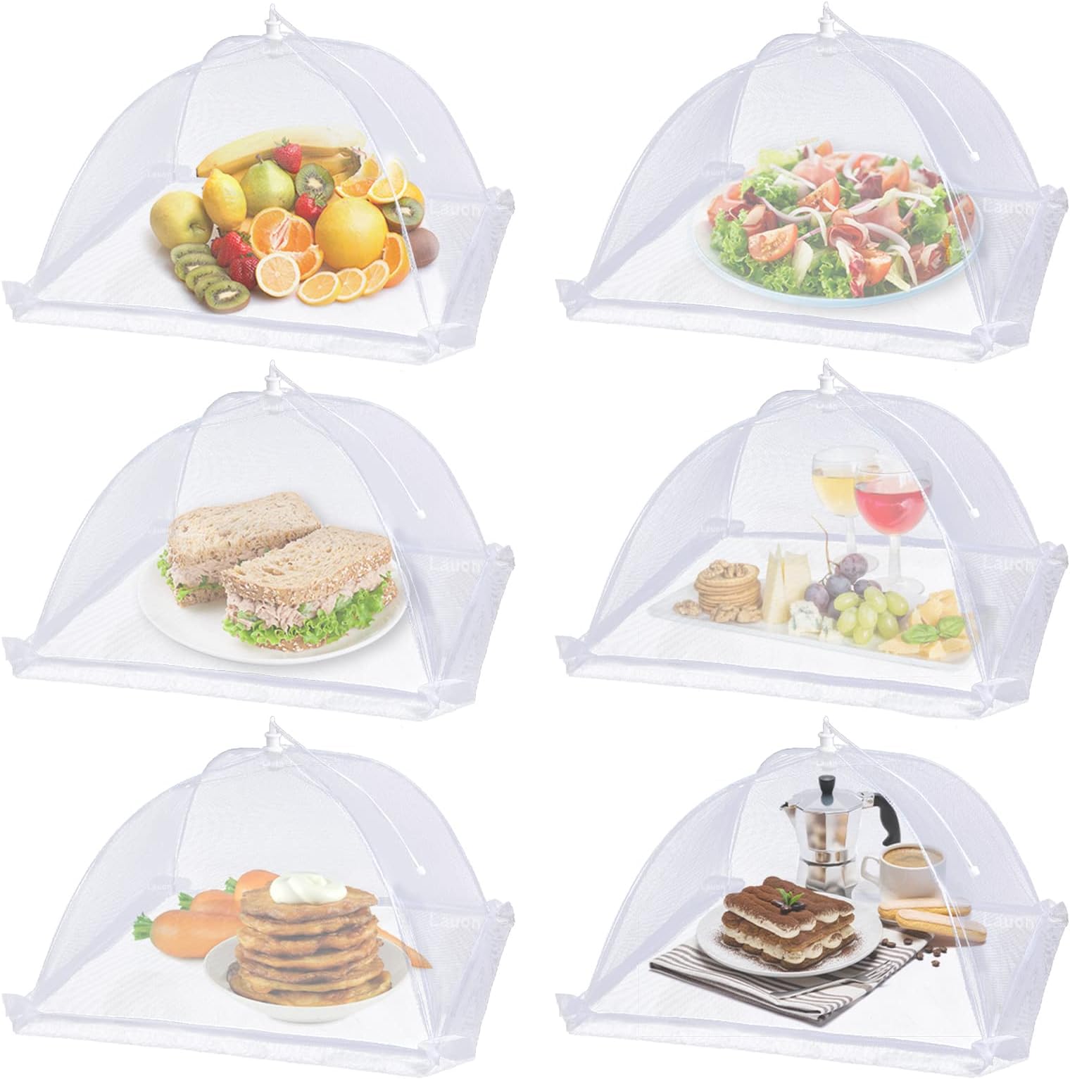 Amazon.com: 5 Pcs Metal Mesh Food Cover for Outdoors Include 18.5 In ...