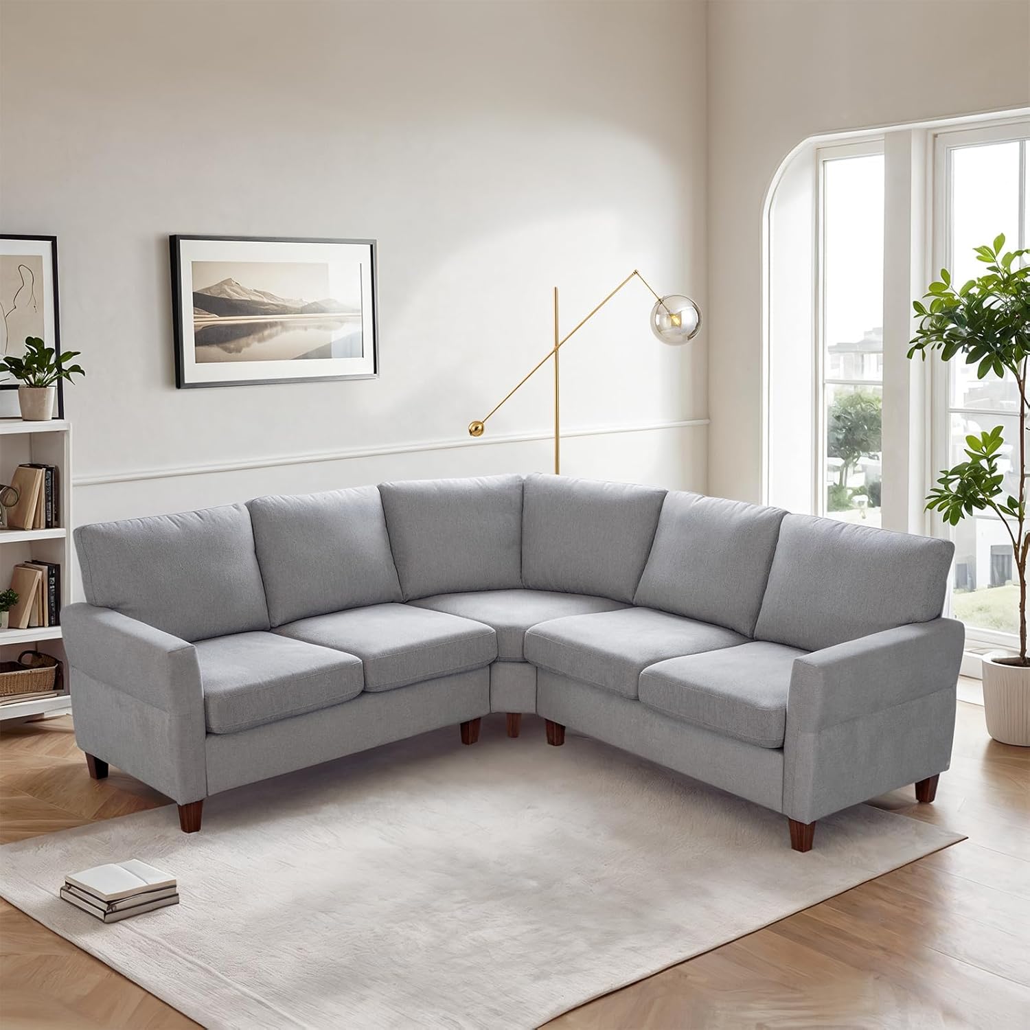 Amazon.com: Sivoey L Shaped Couch, Small Sectional Sofa for Living Room ...
