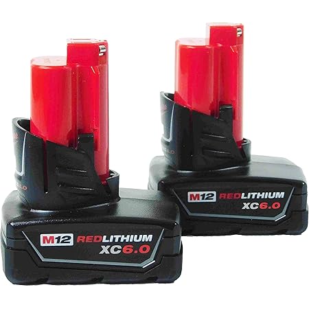 Amazon.com: Milwaukee 48-11-2460 M12 XC 12V 6.0 Ah Extended Capacity Lithium-Ion Battery Pack ...
