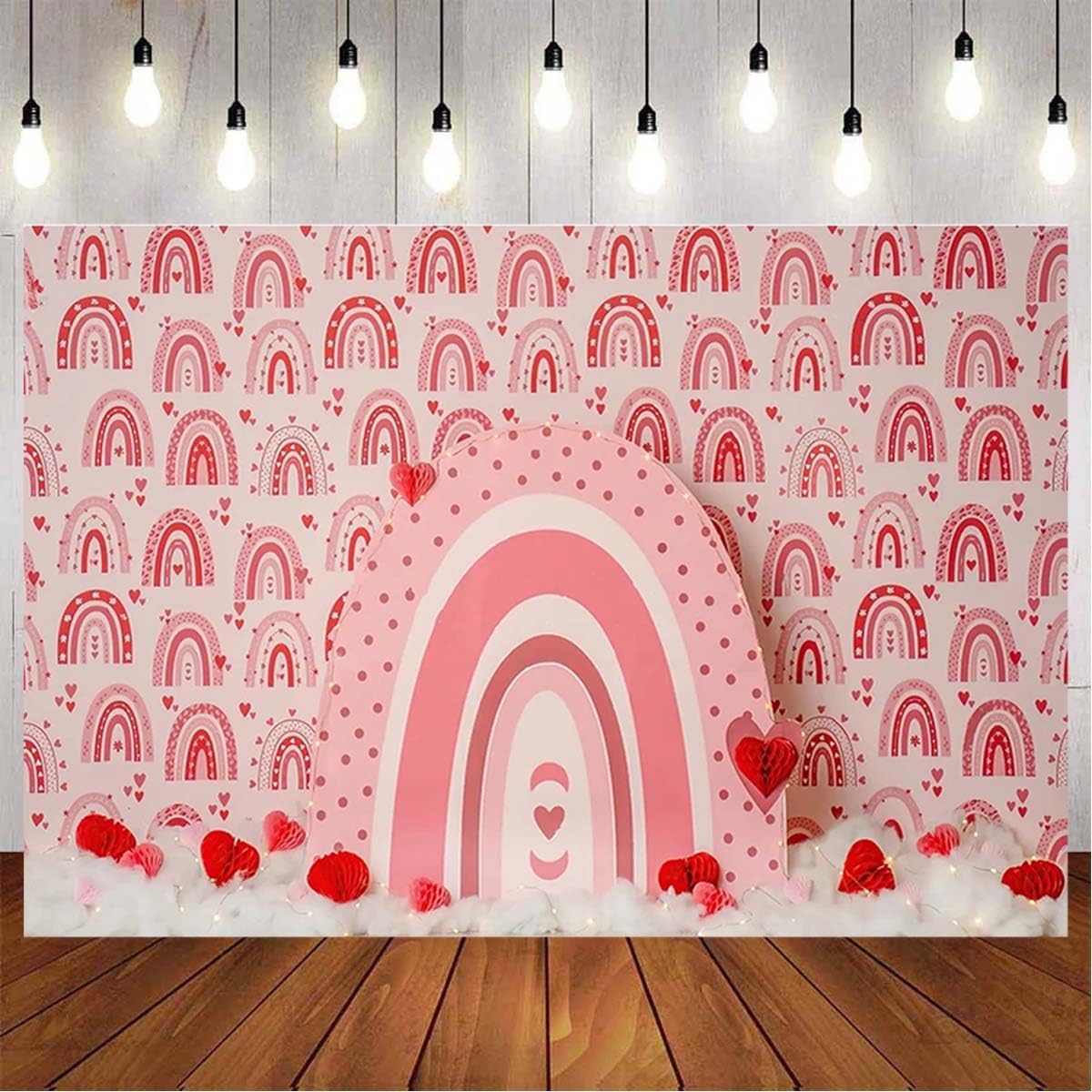Amazon.com : Bohemian Style 1st Birthday Party Photo Background Pink ...