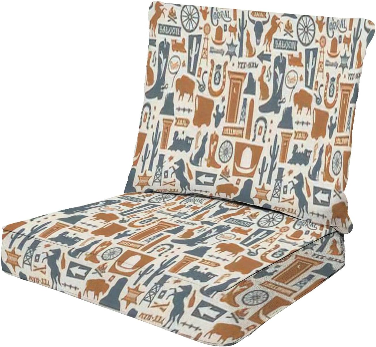 Amazon.com: KSYGYFRUDE Outdoor Deep Seat Cushion Set Back Cushion Wild ...
