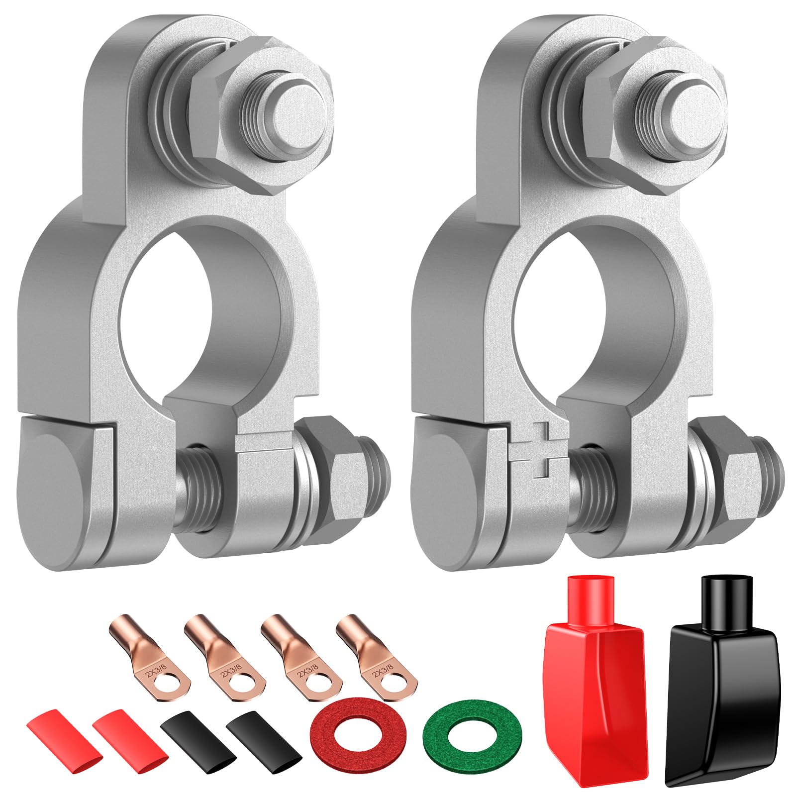 Snapklik.com : Battery Terminal Connectors Kit, Heavy Duty Positive ...