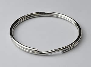 2 X Size (1.97''/50mm) Metal Large Jailer Jump Split Key Rings Loop ...