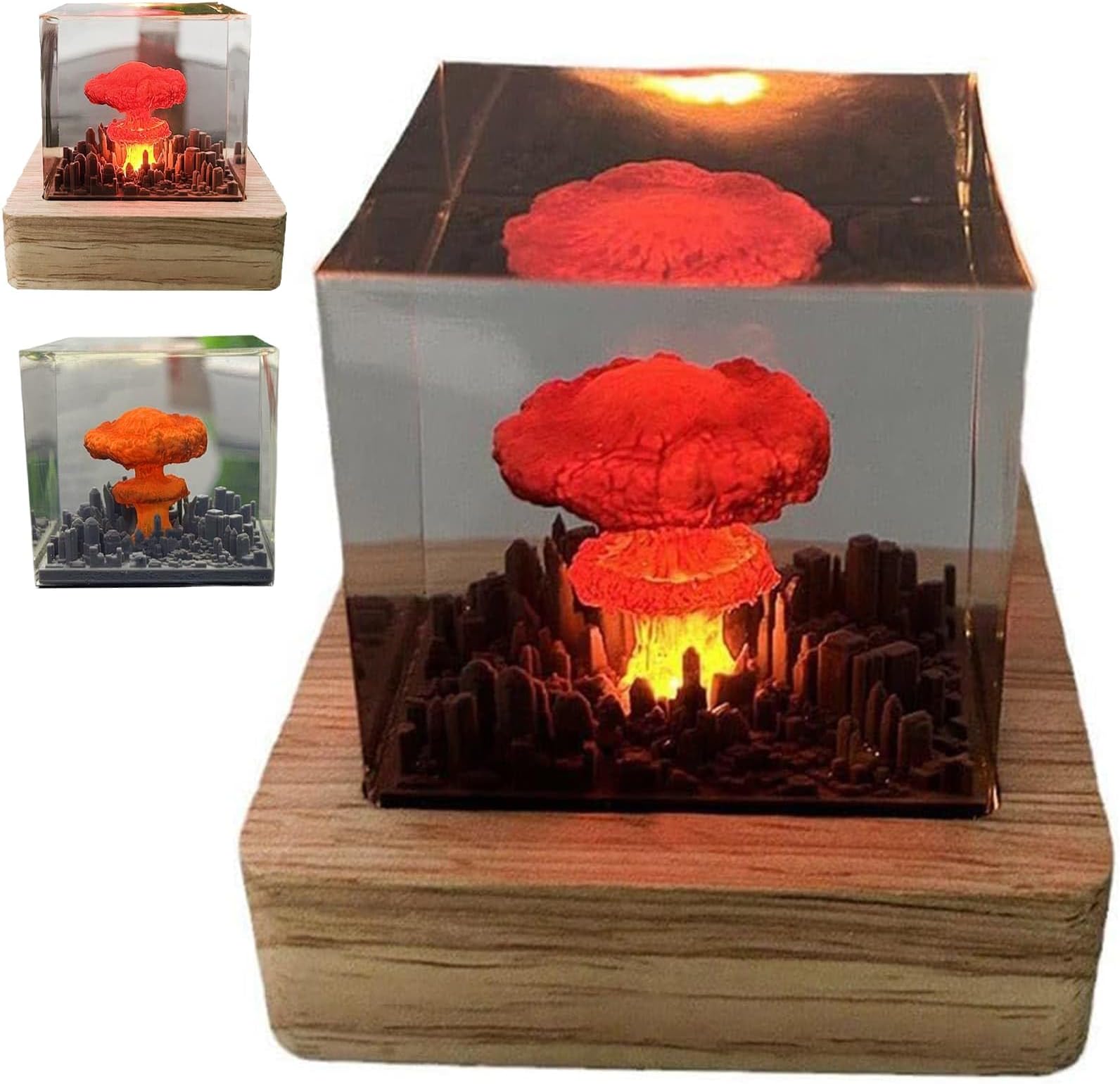 Mushroom Cloud Nuclear Explosion Lamp, LED Atomic Bomb Model Night ...