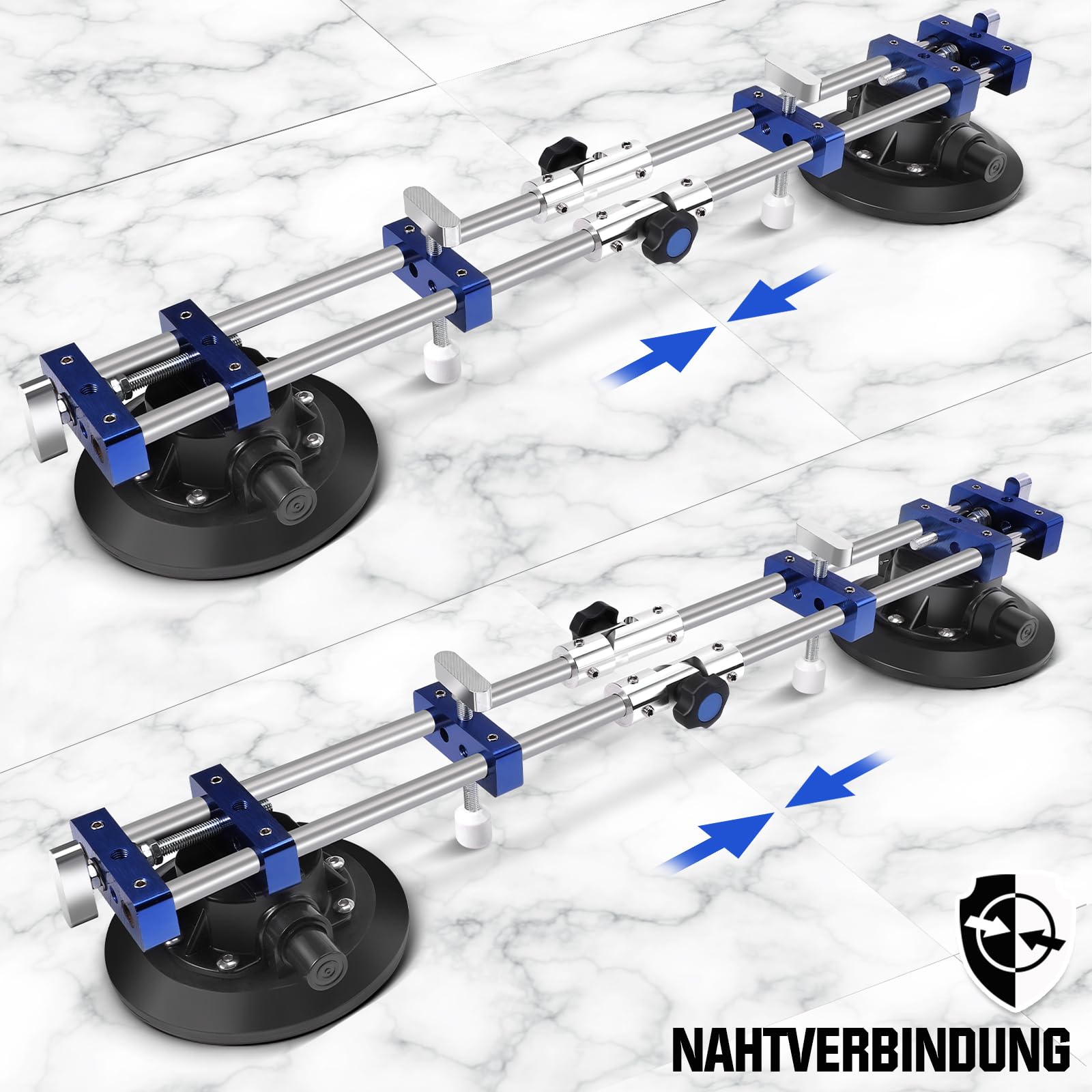 Right Angle 90-270 Degree Countertop Seam Setter 2 Pack with 7‘’ Vacuum ...