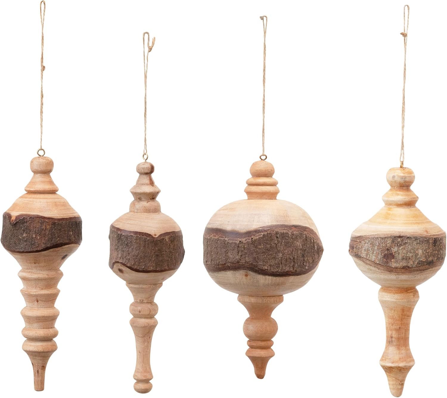 Amazon.com: Creative Co-Op Carved Mahogany Wood Finial Ornament ...