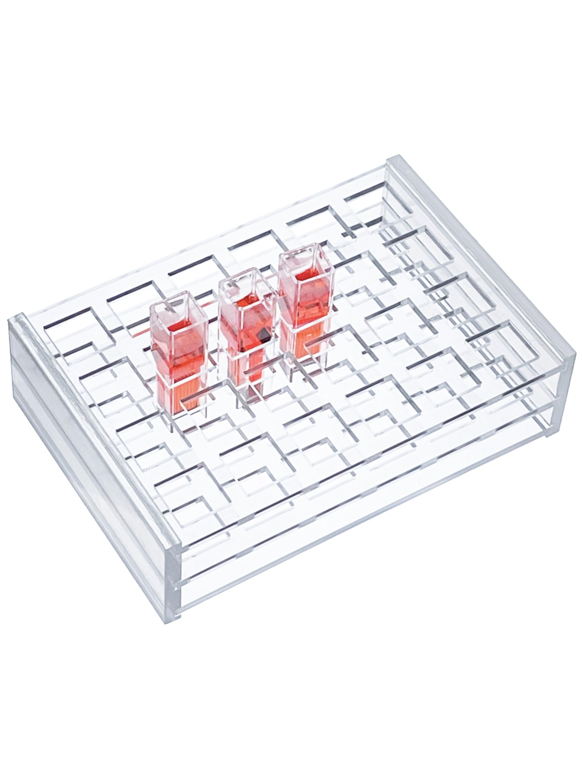 MUHWA Acrylic Cuvette Holder for 10mm Optical Path Cuvette, 24-Places ...