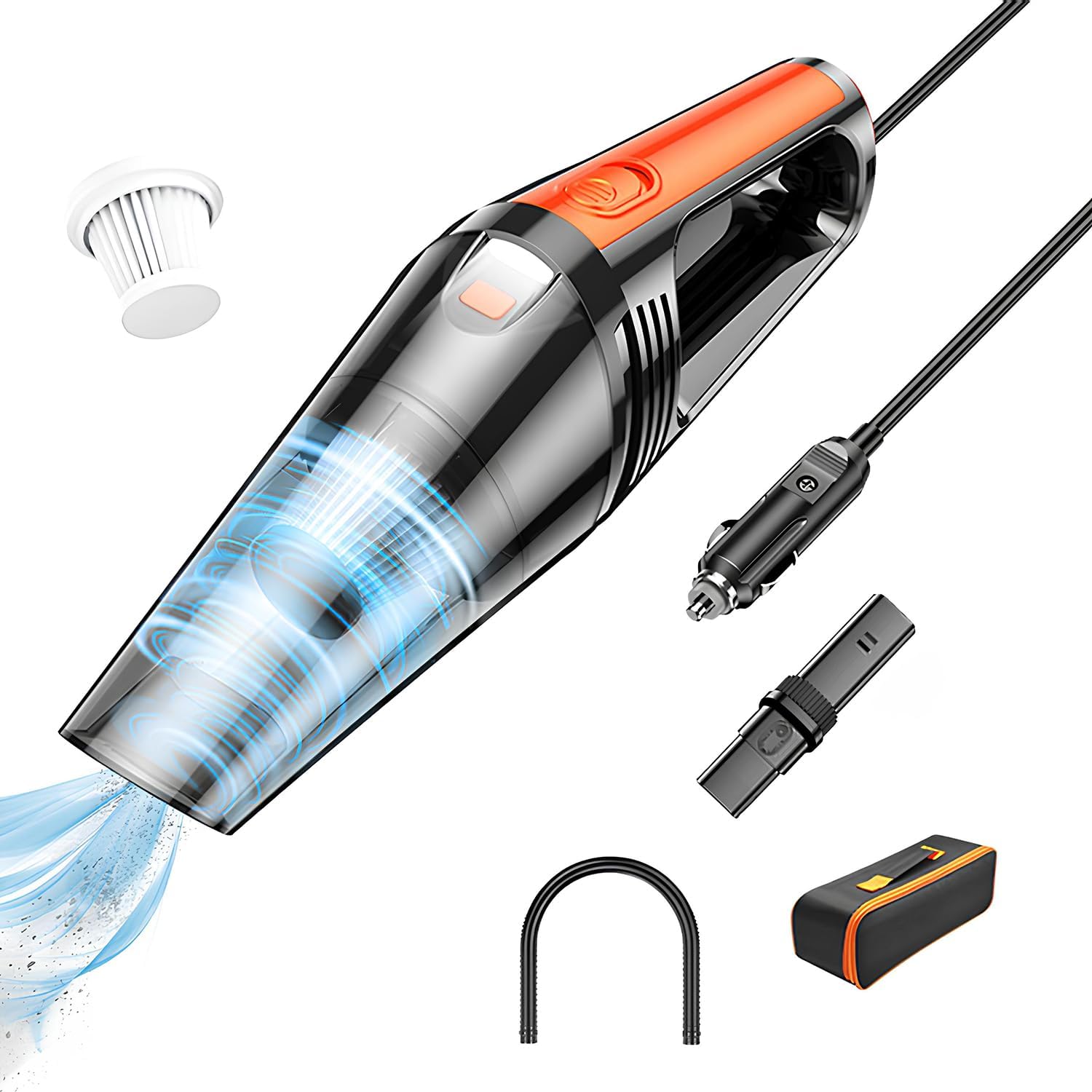 Amazon.com: WOLLENWOLE Car Vacuum Cleaner - Corded Handheld 6000 Pa ...