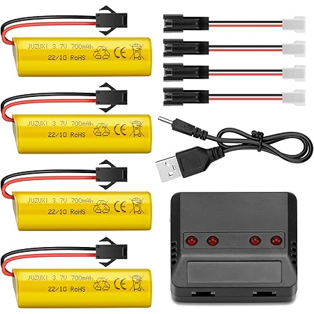 Amazon.com: FPVERA Rc Car Battery - 2 Pack 500mah Batteries 3.7V Li-ion ...