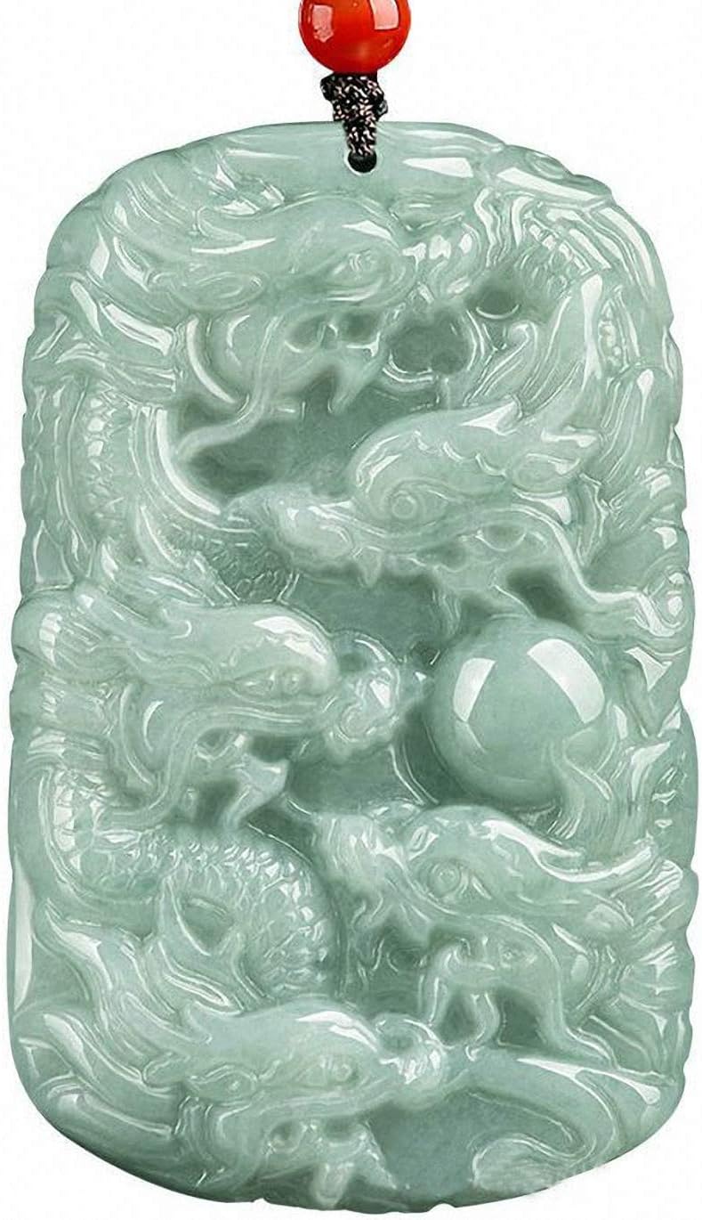 Amazon.com: Hot Natural Jade Grade A ice Dragon Pendant Necklace ...