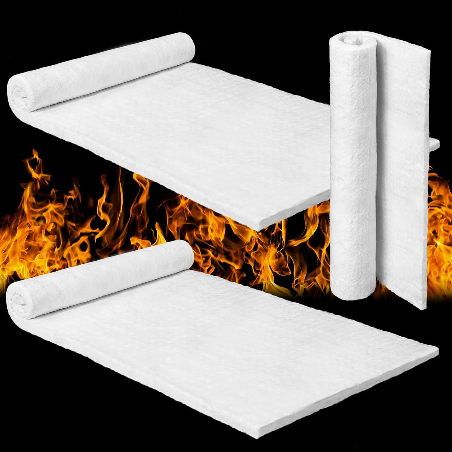 Amazon.com: Amylove 3 Pcs Ceramic Fiber Insulation Blanket 32" x 16" x ...