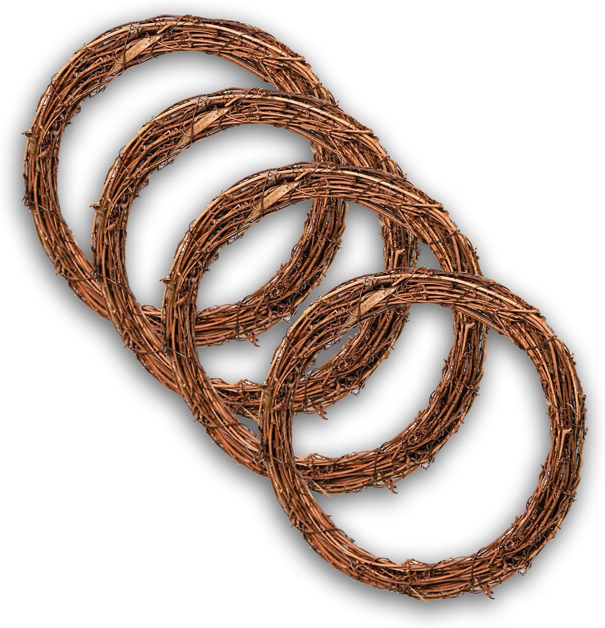 Amazon.com: Renococo DIY Crafts Natural Grapevine Wreaths,12/16 Inch ...