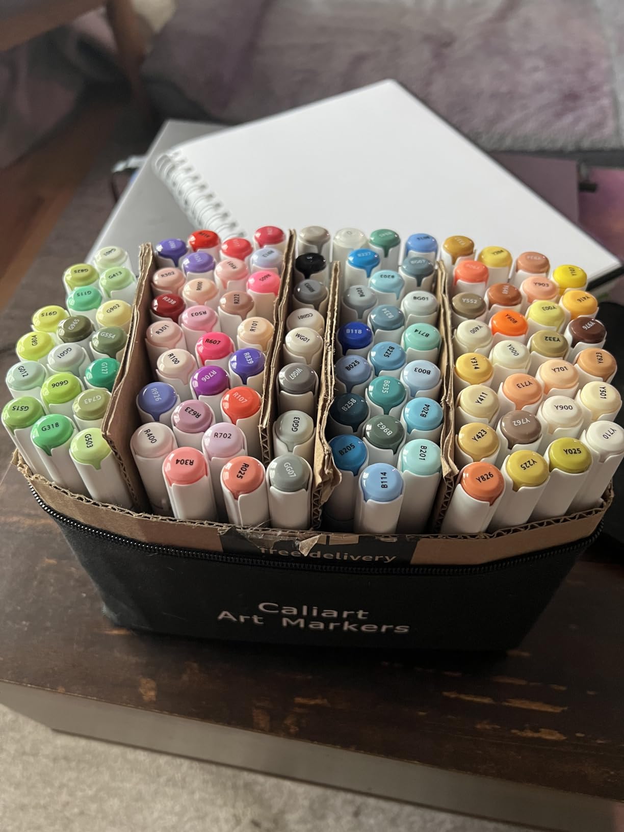 $9/mo - Finance Caliart Alcohol Markers, 100 Colors Dual Tip Art ...