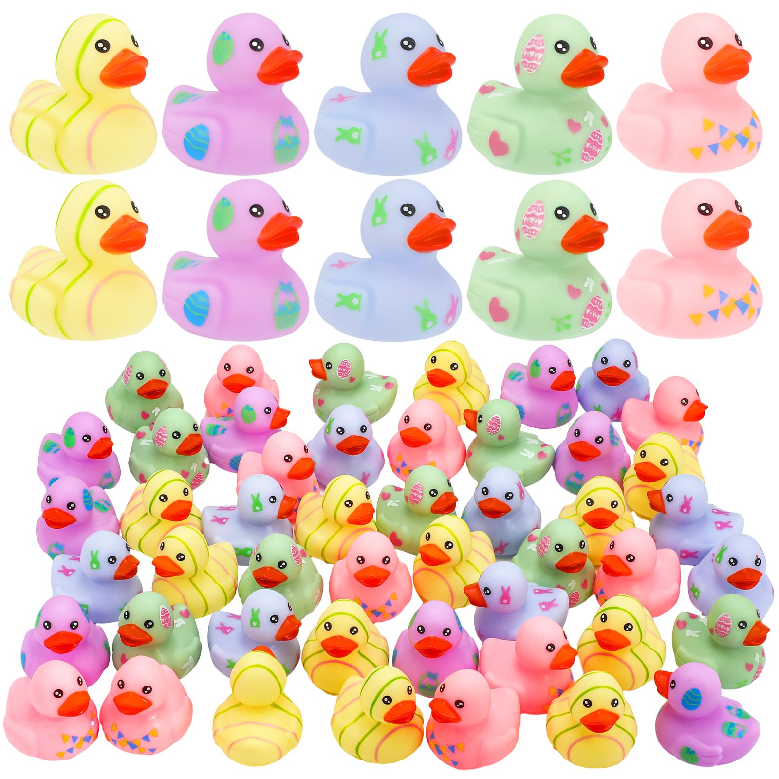 Easter Ducks 2'' Easter Rubber Ducks Colorful Rubber Ducks Baby Shower ...