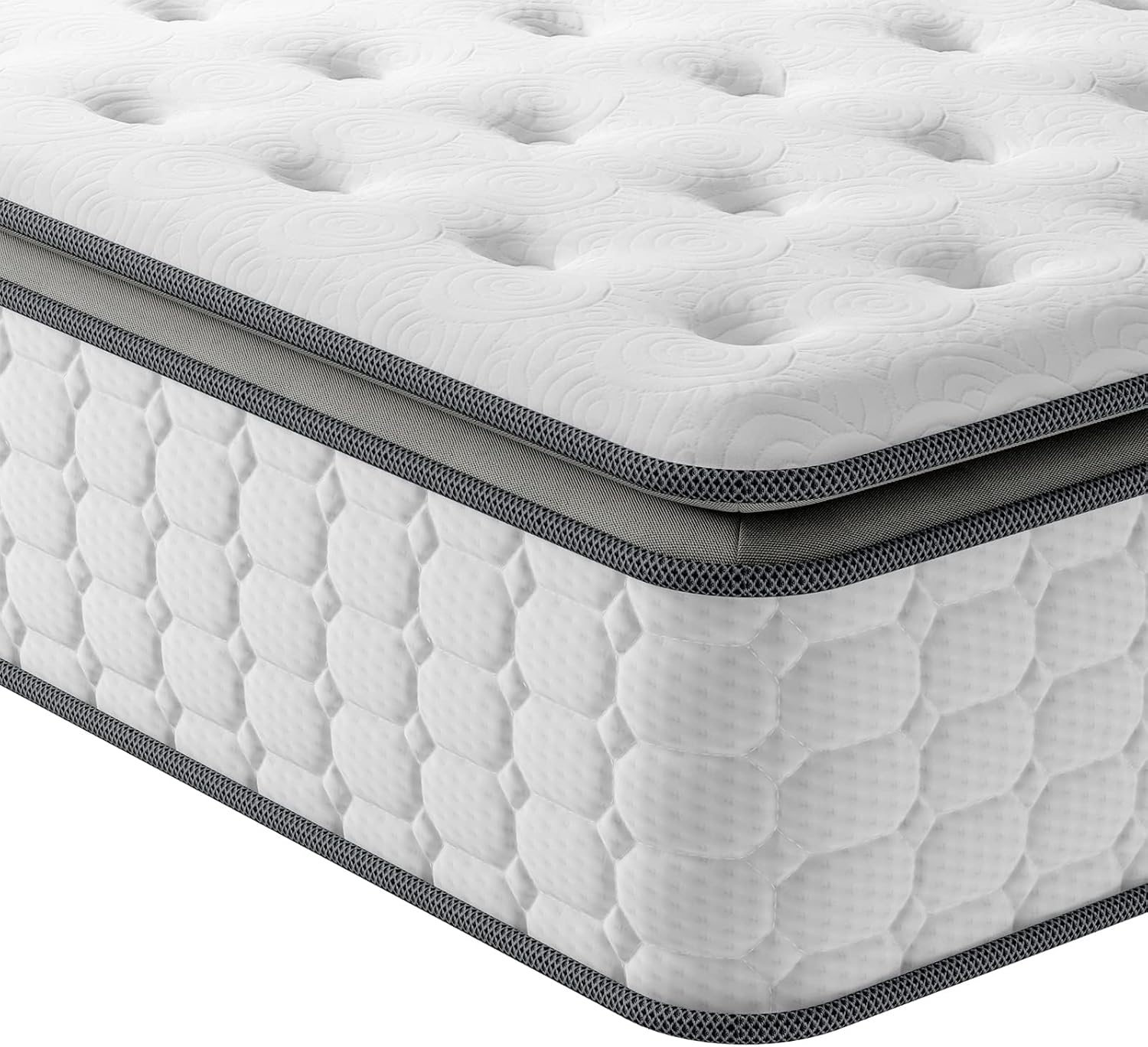Vesgantti 3FT Single Mattress, 10.6 Inch Pocket Sprung Mattress Single ...