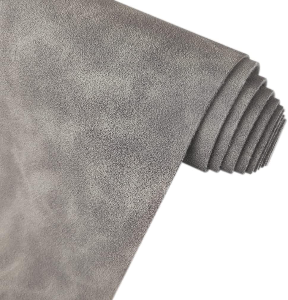 Amazon.com: Dark Gray Soft Faux Suede Fabric 30x135cm Synthetic Faux ...