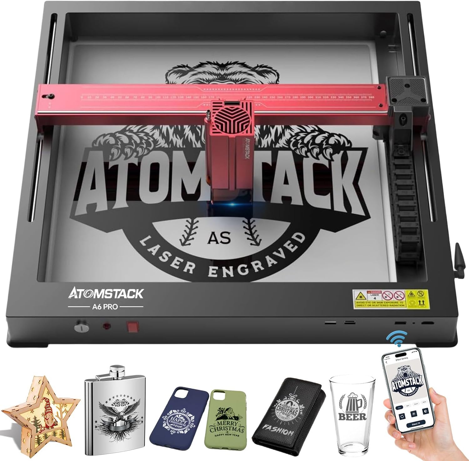 Amazon.com: ATOMSTACK A6 Pro Laser Engraver, Unibody Frame No Assembly ...