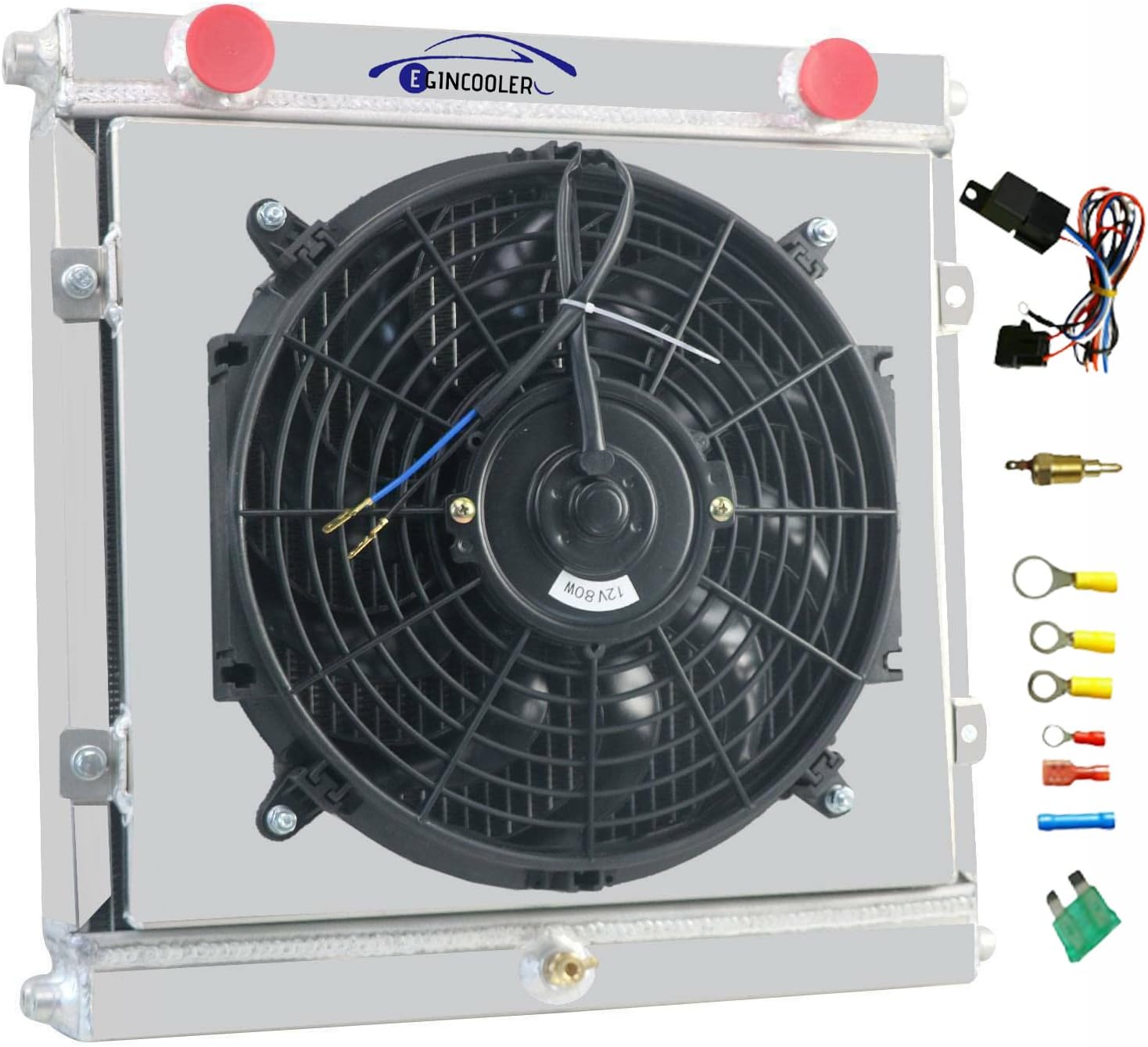 Amazon.com: EGINCOOLER 3 Row Core All Aluminum Radiator for Dragster ...