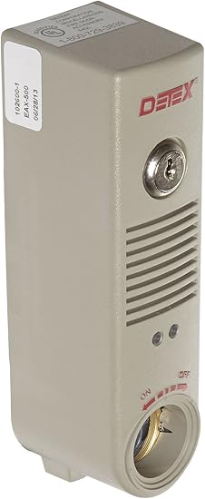 Detex EAX500 Battery Powered Door or Wall Mount Exit Alarm, 2.10" W x 2 ...