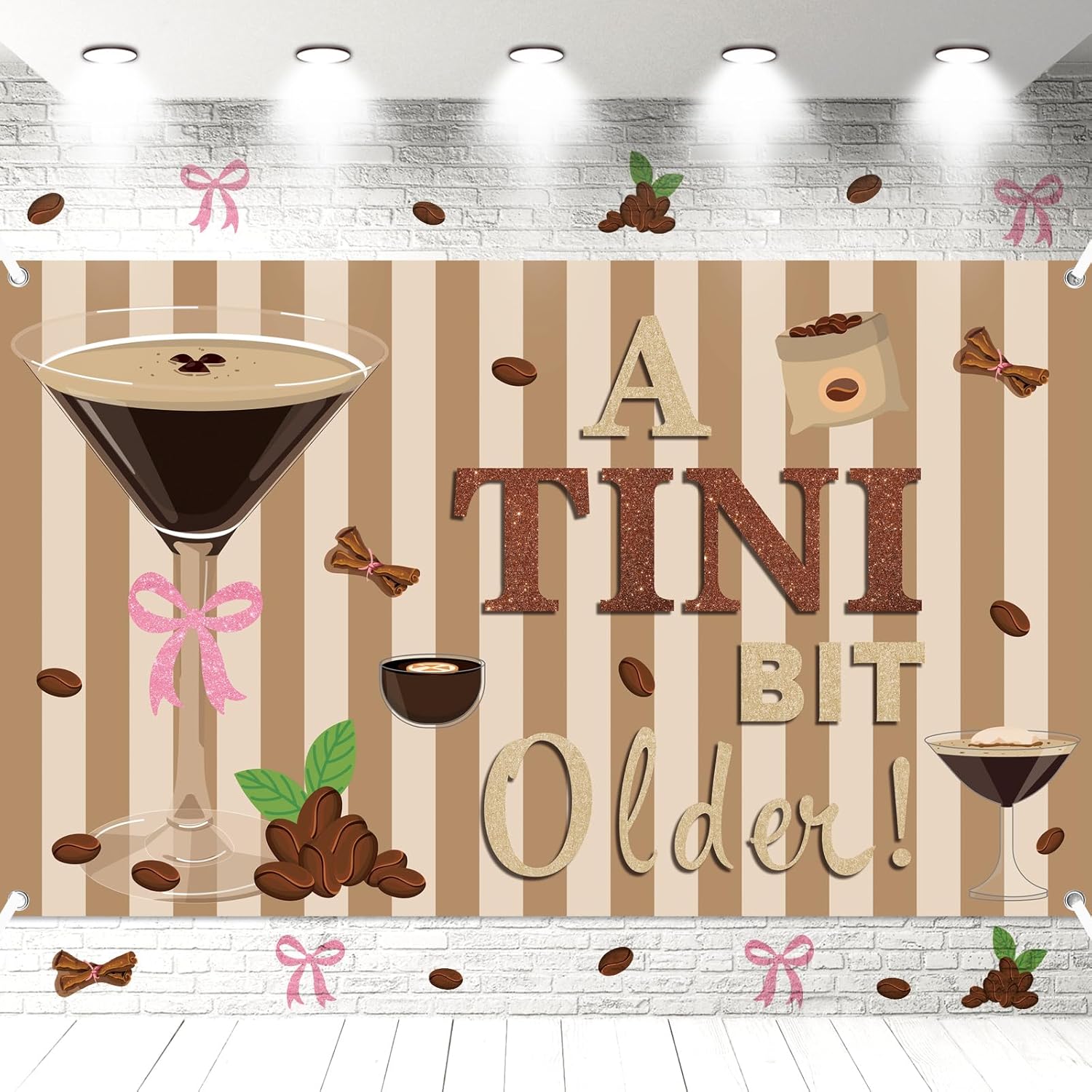 Amazon.com : A Tini Bit Older Backdrop Party Decorations Espresso ...