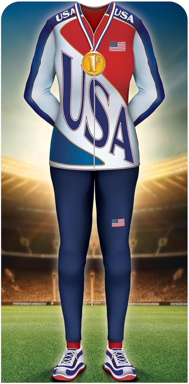 Amazon.com: Beistle International Sports Female Athlete Photo Prop ...