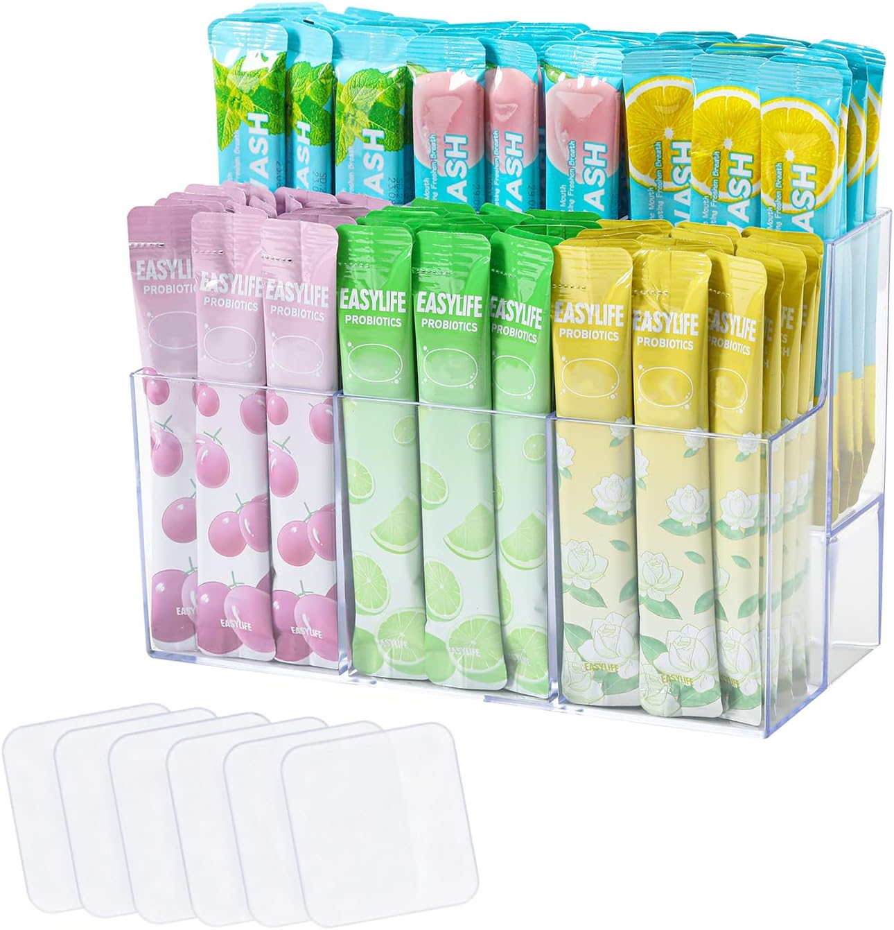 Amazon.com: CLUQMEIK 2-Tier Drink Packet Organizer, Acrylic Drink Water ...