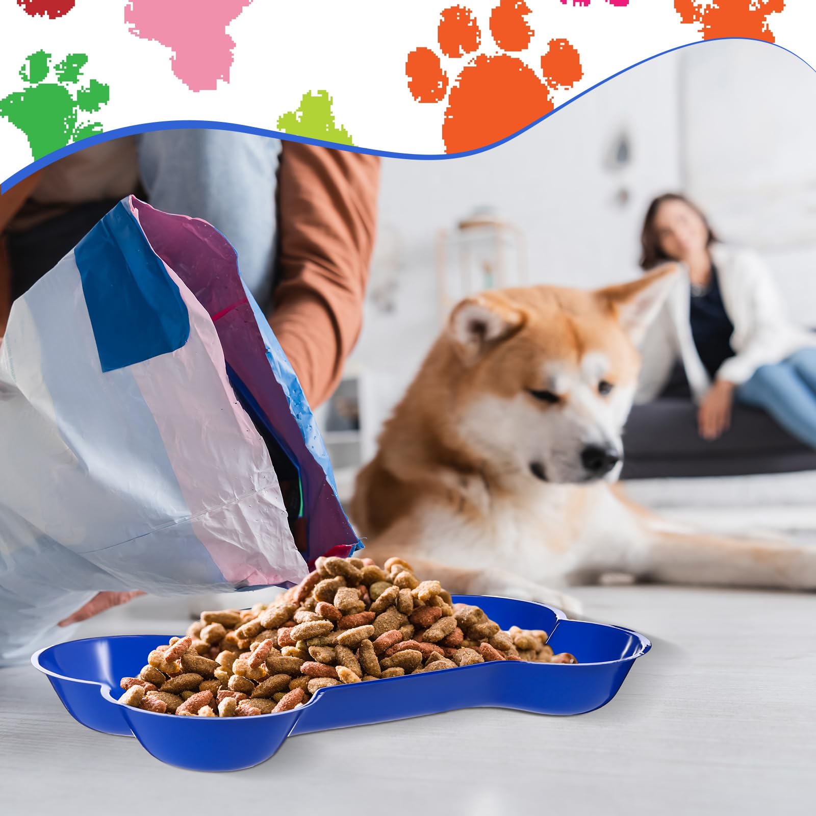 Nitial 60 Pieces Dog Paw Party Serving Trays Plastic Dog Bone Patrol ...