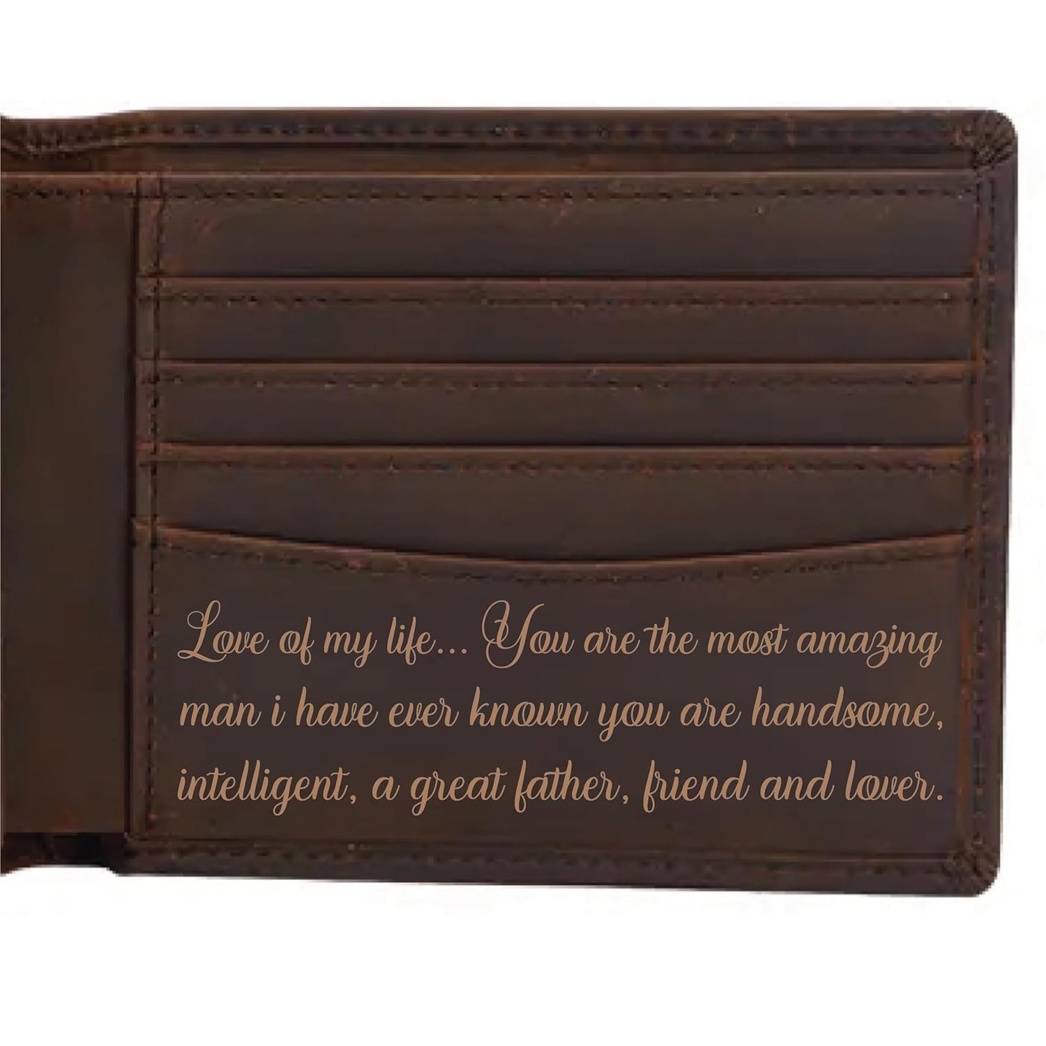 Personalized Engraved Full Grain Leather With RFID Blocking ...