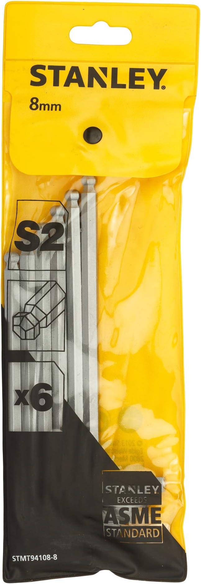STANLEY STMT69213-8 Metric Hex Key Ring Set, Black Phosphate (10pc ...