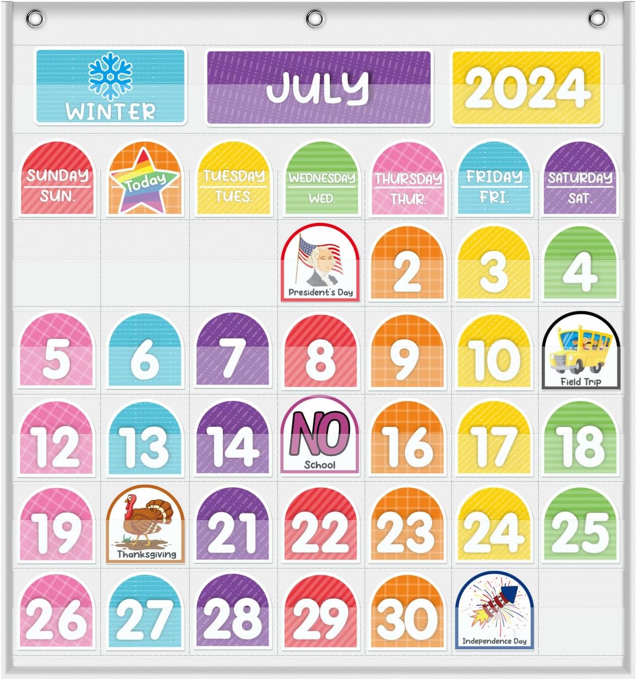Amazon.com : Flip Calendar for Classroom, Colorful Classroom Calendar ...