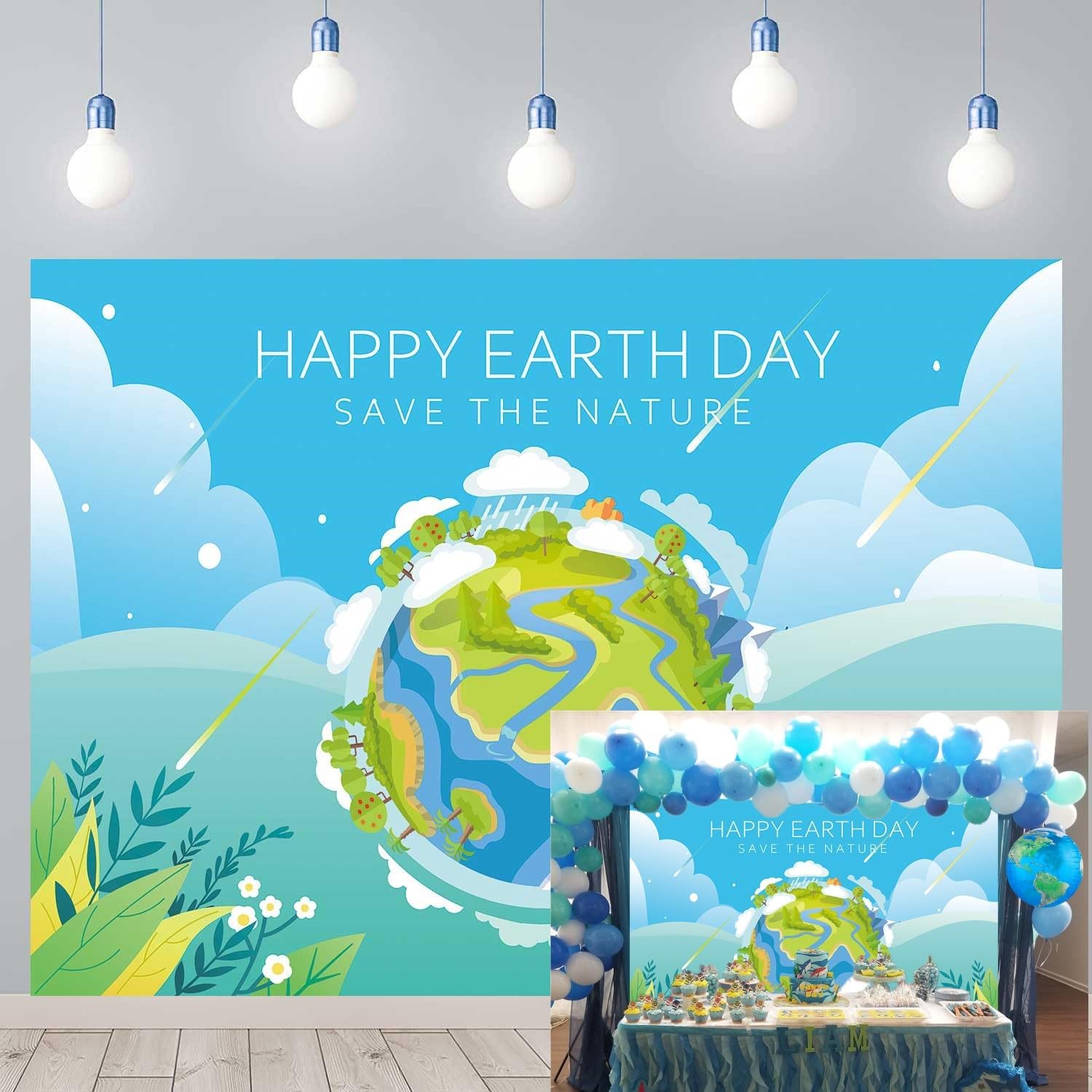 Amazon.com : Happy Earth Day Backdrop Save The Nature Environmental ...