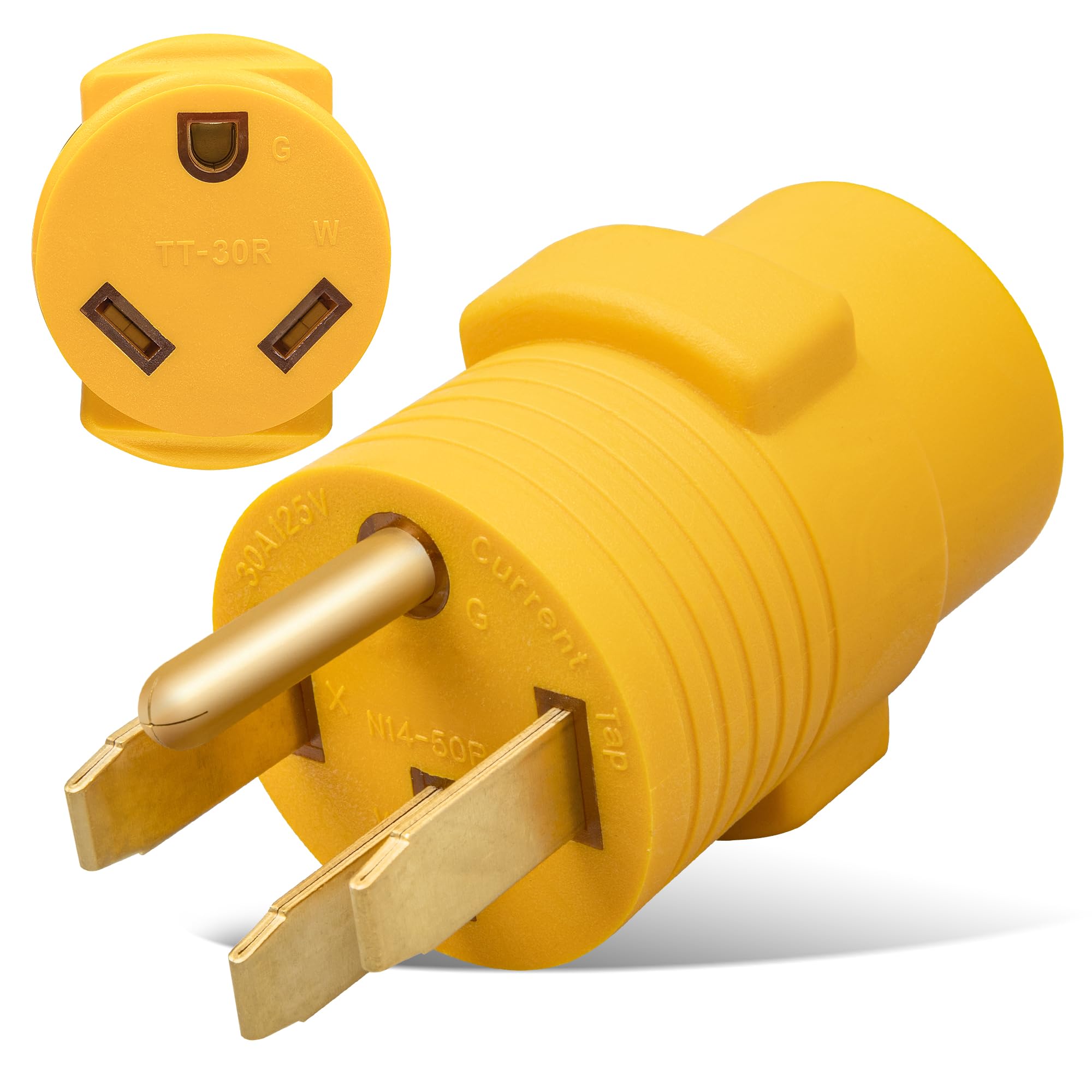 MECMO 50 Amp to 30 Amp RV Adapter, NEMA 14-50P to NEMA TT-30R 50A Male ...