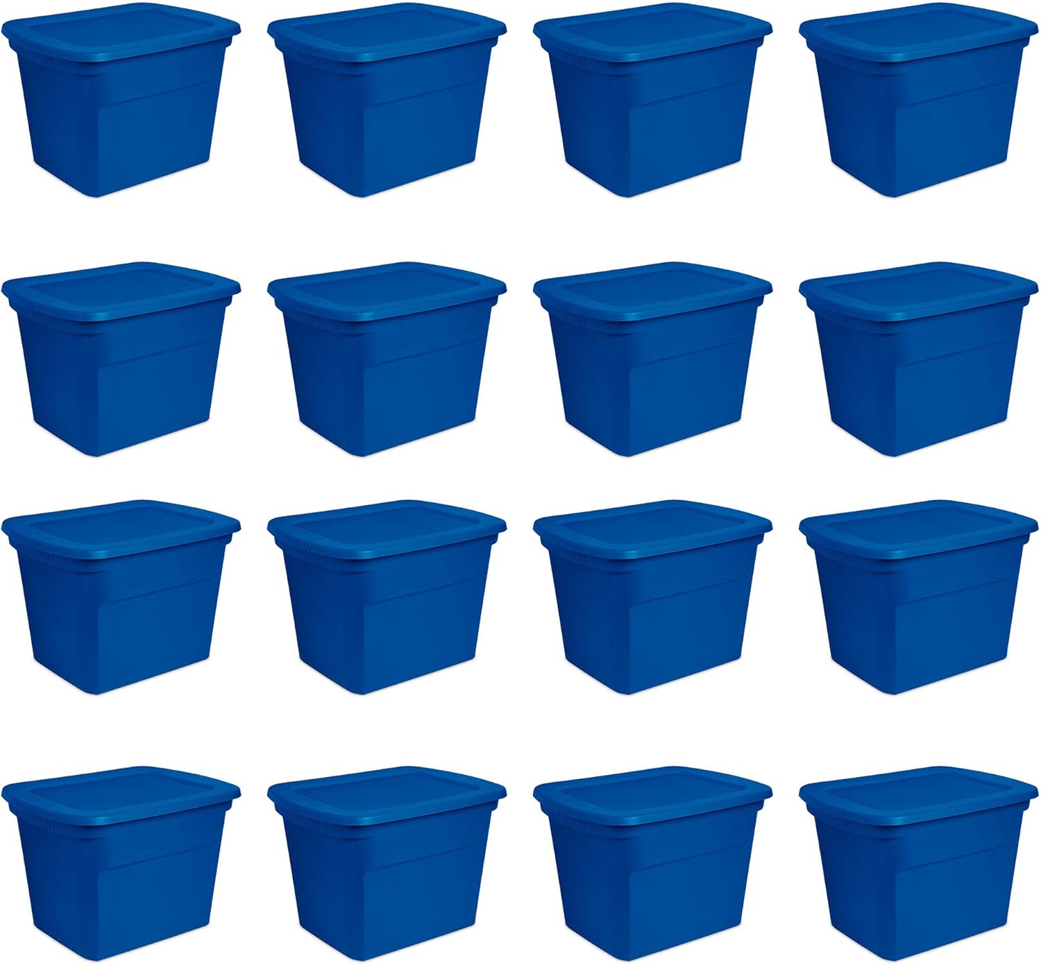 Amazon.com: Sterilite 18 Gallon Heavy Duty Plastic Stackable Storage ...