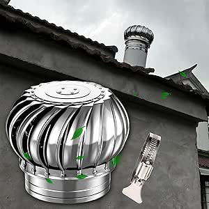 Amazon.com: Wind Turbine Roof Vent Cap 6in, Industrial Scientific 150 ...