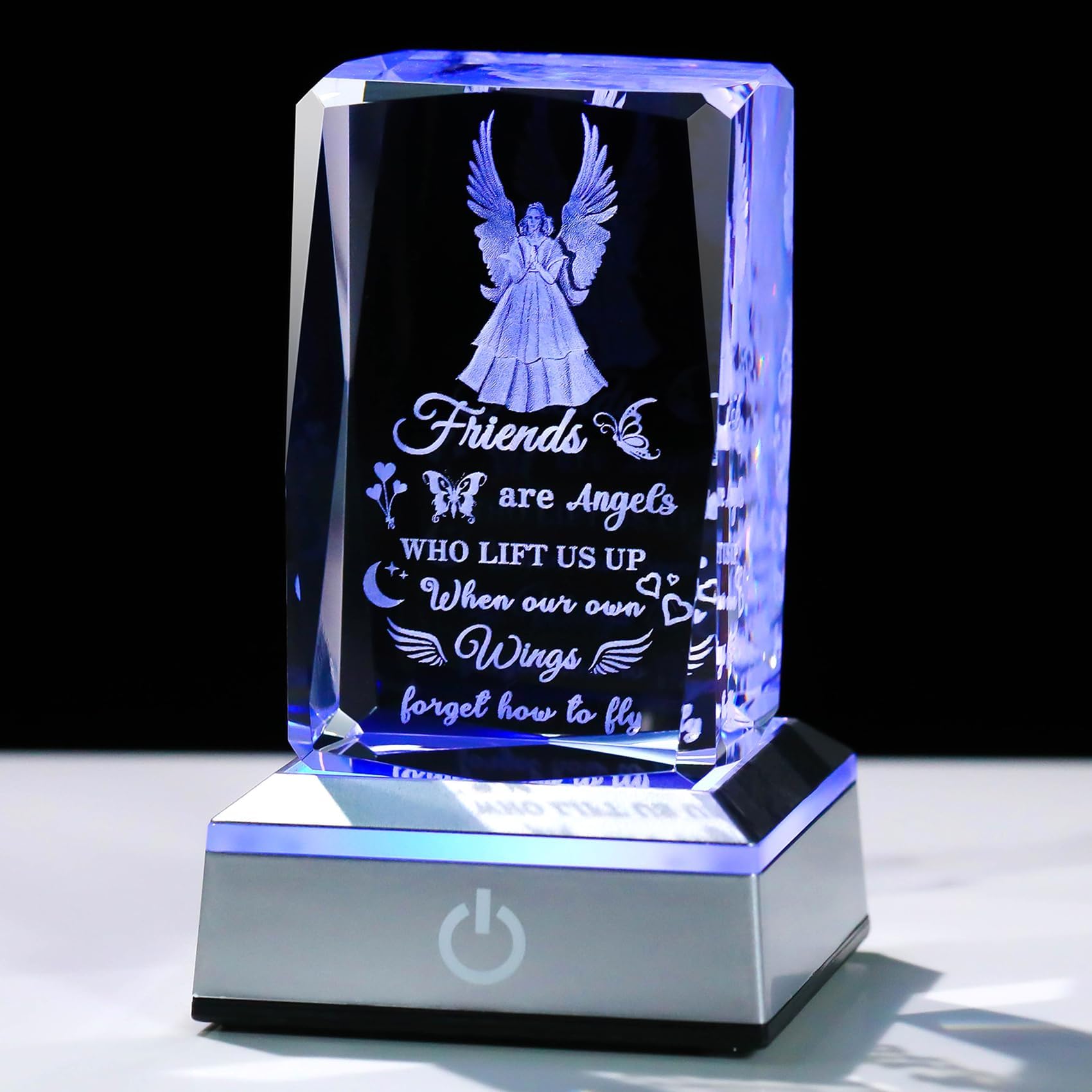 Amazon.com: YWHL Best Friend Birthday Gifts with LED Base Crystal Heart ...