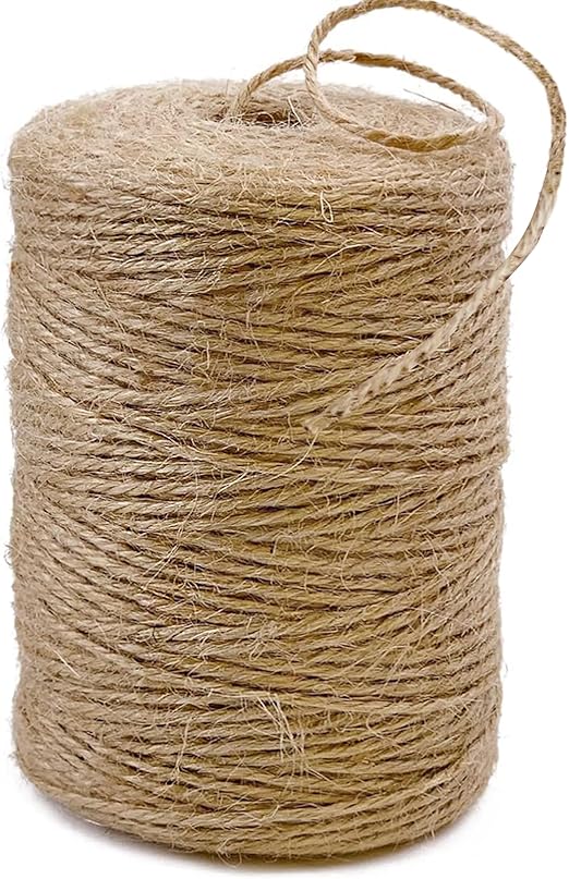 Amazon.com: 656 Feet 3Ply Jute Twine String, 2mm Natural Brown Thick ...