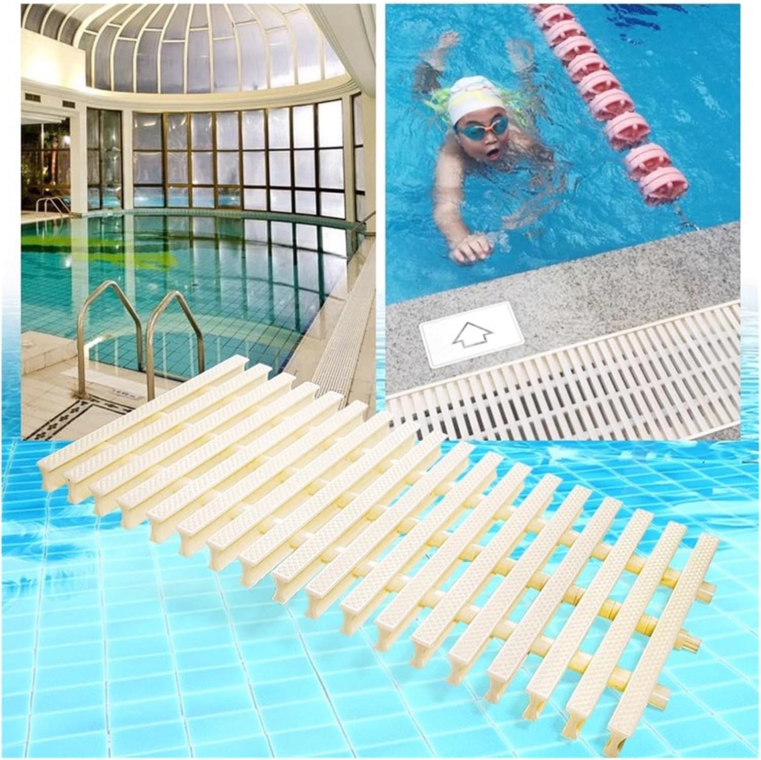 Amazon.com: Swimming Pool Drainage Overflow Grate, Splicable Shower ...