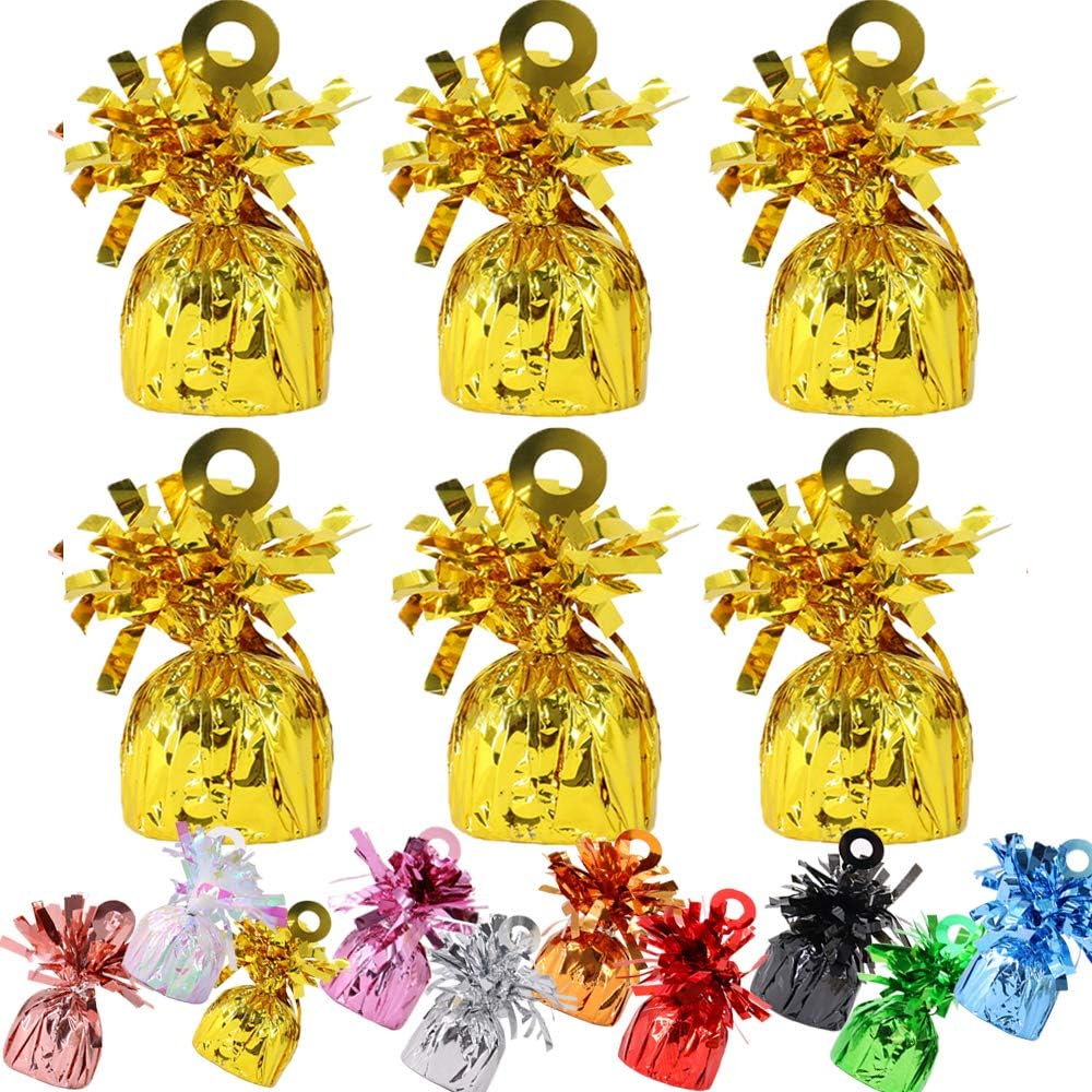 Time to Sparkle 12 Pack Heavy Balloon Weights Foil Helium Latex Balloon ...