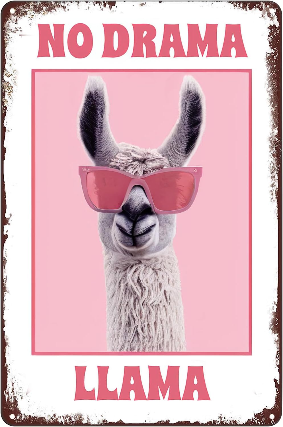 Amazon.com: Vintage Metal Signs - No Drama Llama Tin Sign Cool Funny ...