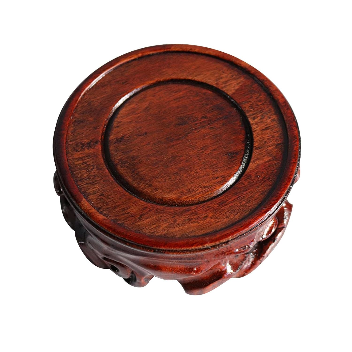 Pinakine® Circular Wooden Base Flowerpot Base Display Stand Teapot Base ...