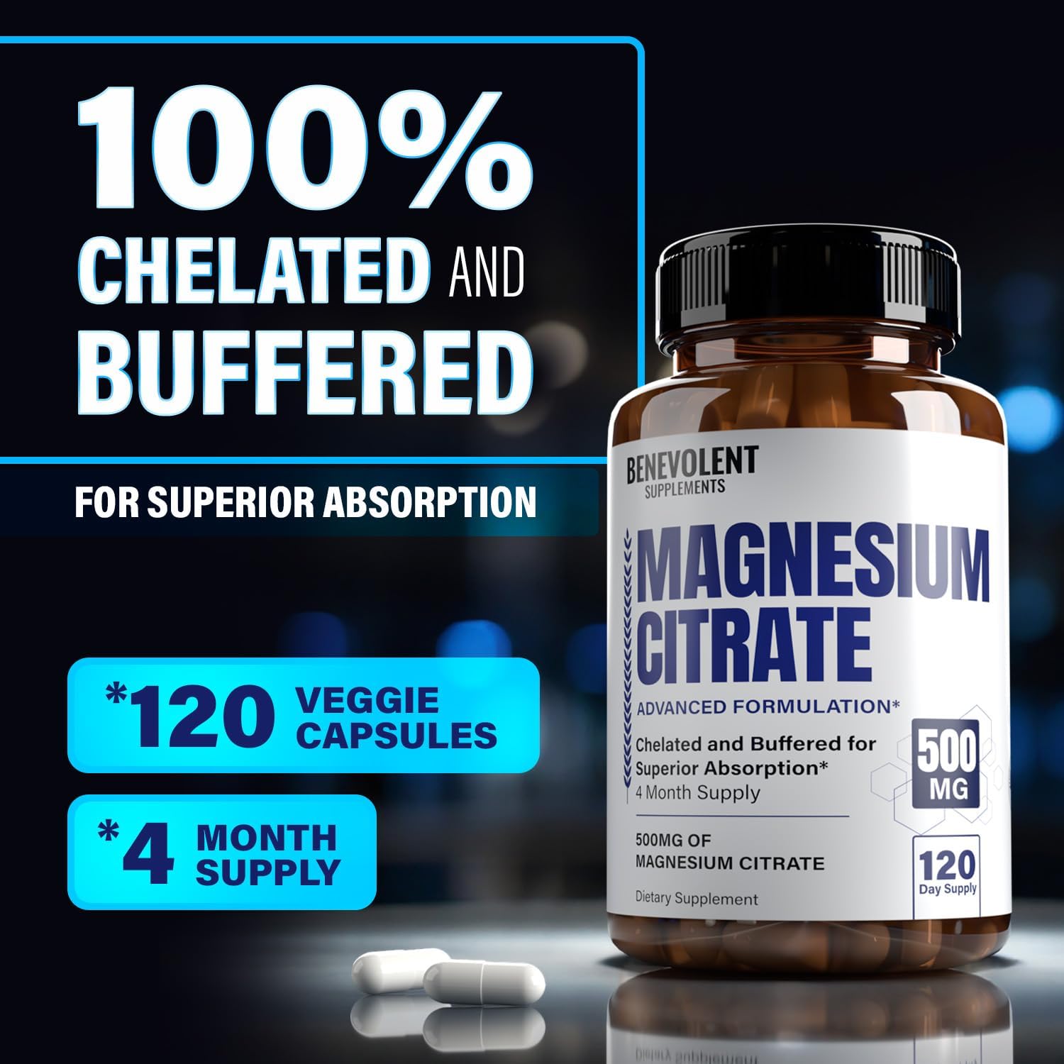 Premium Magnesium Citrate 500mg Capsules (Citrato de Nepal | Ubuy